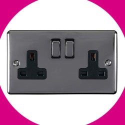 Individual Black Nickel Plug Sockets — LoopsDirect