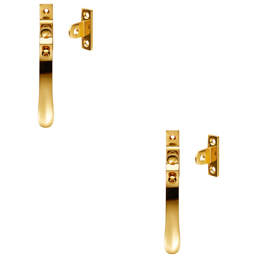 2 PACK - Lockable Victorian Casement Window Fastener Handle - 57mm x 1 ...