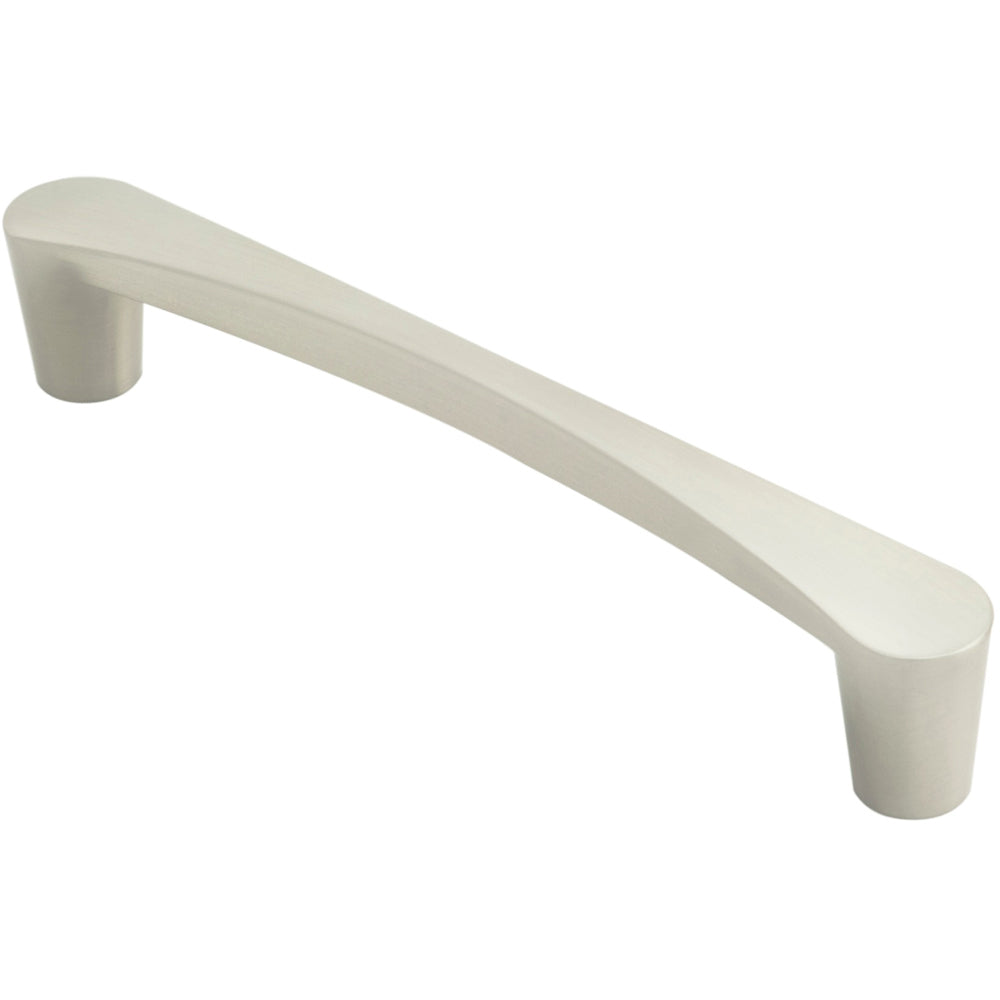 Curved D Shape Pull Handle 181 x 20mm 160mm Fixing Centres Satin Nicke ...