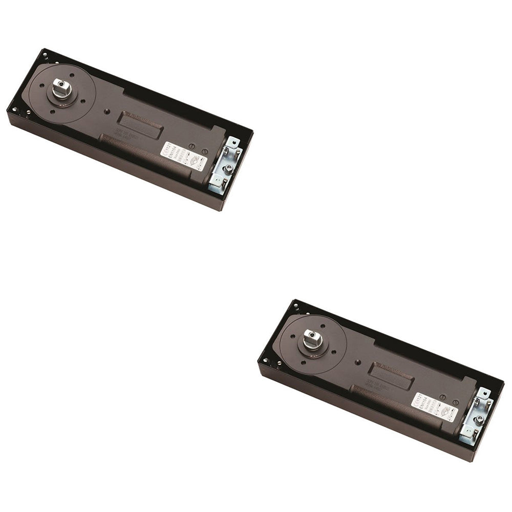 2 PACK Double Action Floor Spring 105KG Glass Door Satin Steel Fire Ra ...