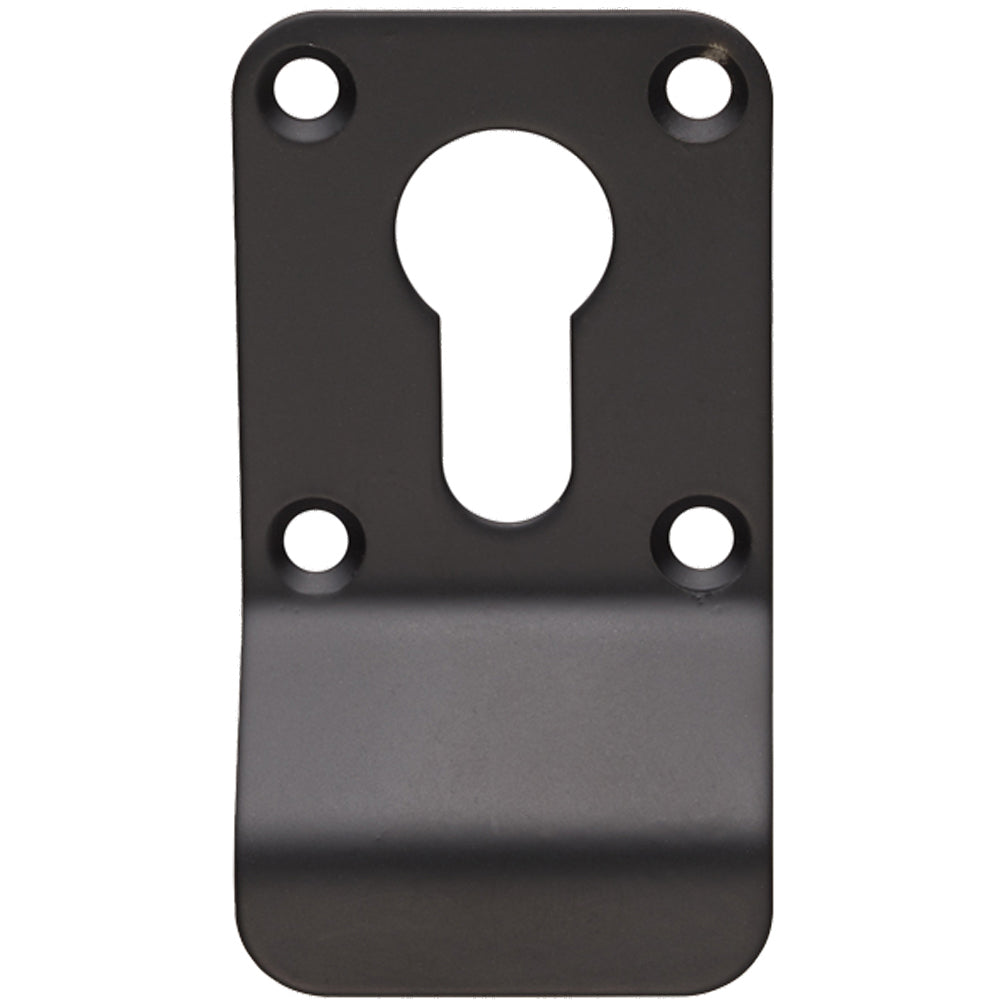 EURO Profile Cylinder Latch Pull Handle 78mm x 44mm Matt Black Door Fi ...
