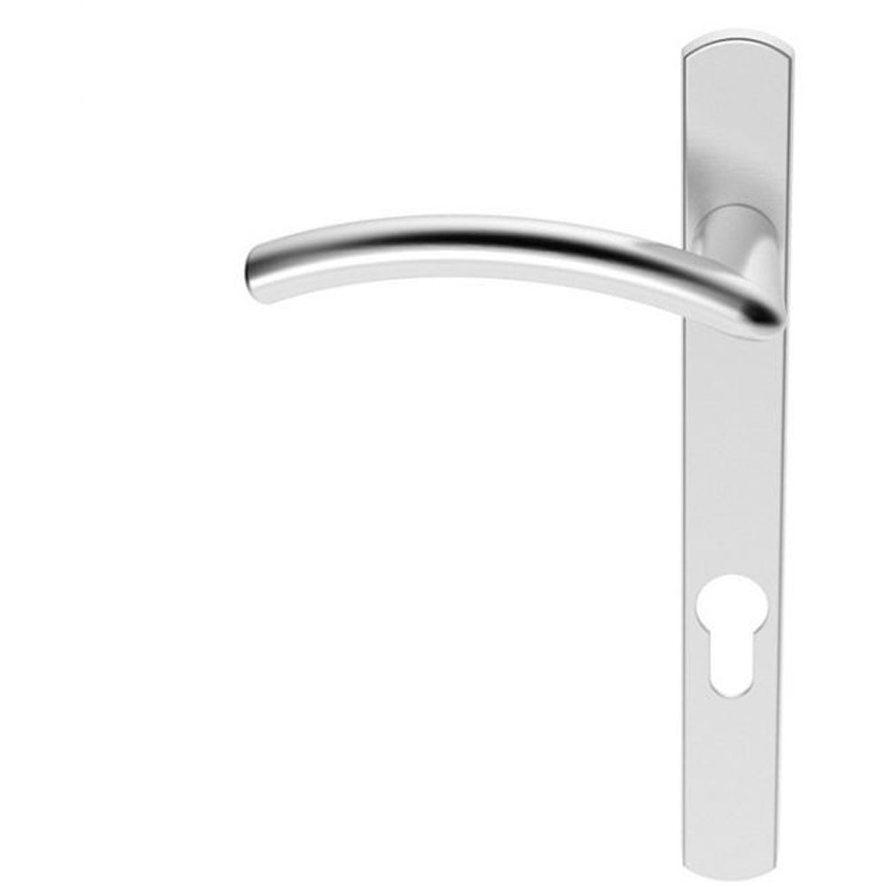 Multi-Point Locking Door Handle EURO PROFILE Slim Arched Satin Chrome ...