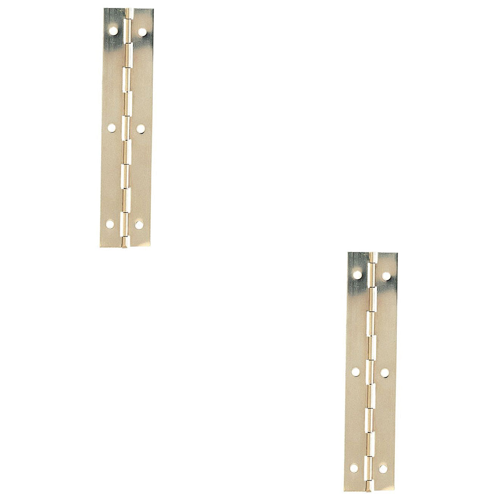 2 PACK - 50 Pack Set25 x 1829mm Nickel Piano Hinge 1.8m Continous Long ...