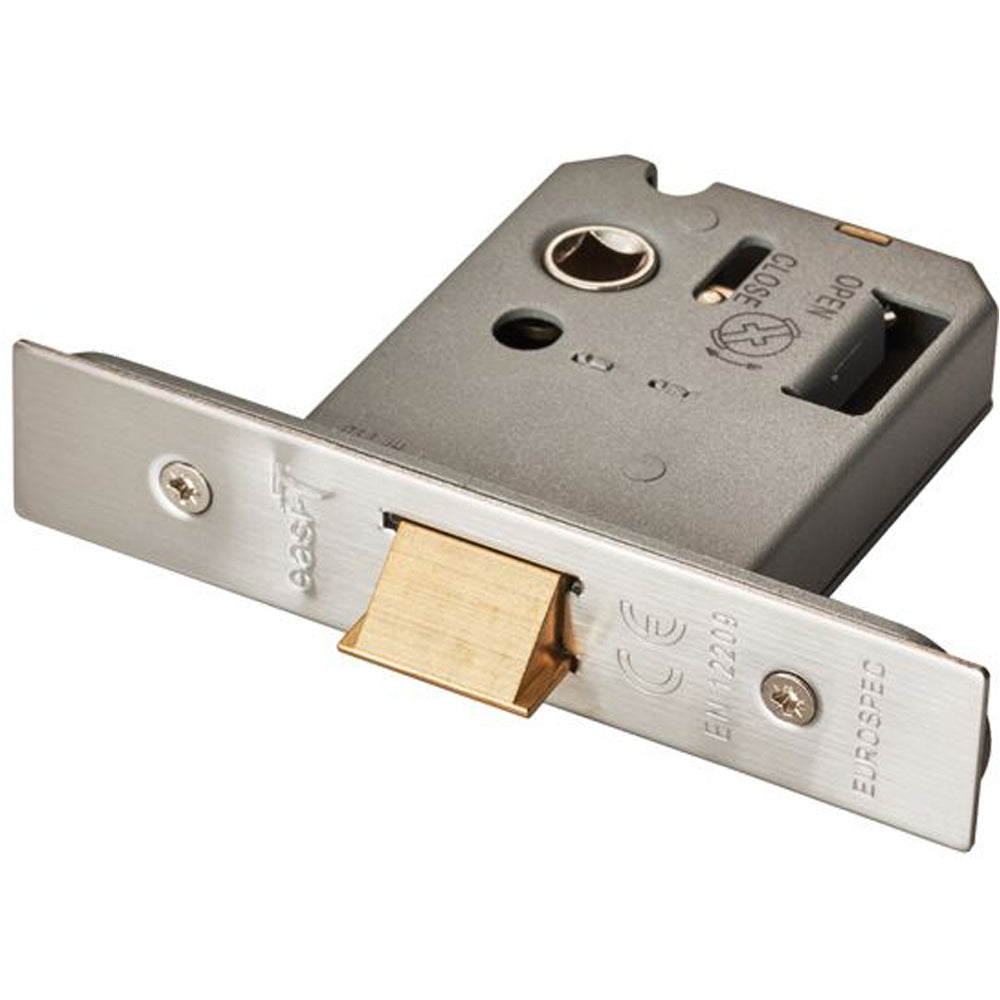 76mm Reversible Flat Latch - Satin Stainless Steel - Radius Forend Int ...