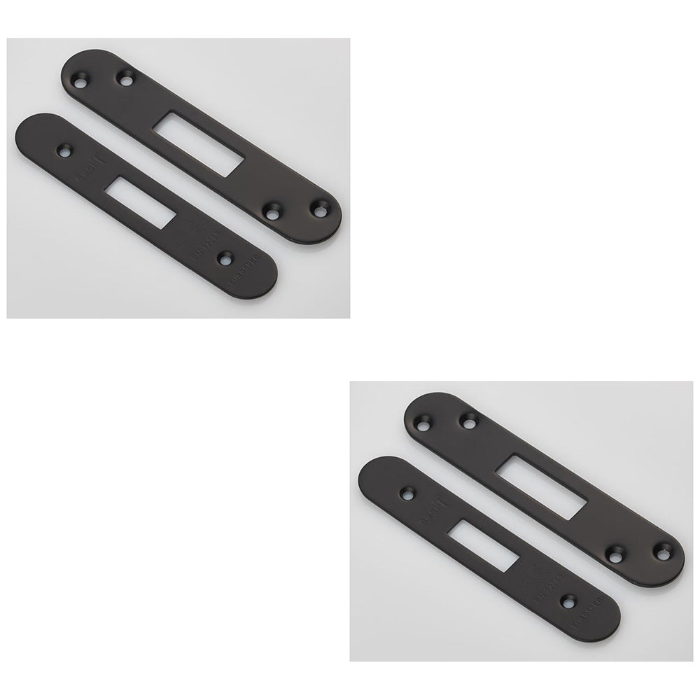 2 PACK - Door Frame Forend Strike and Fixing Pack Setfor Deadlocks - M ...