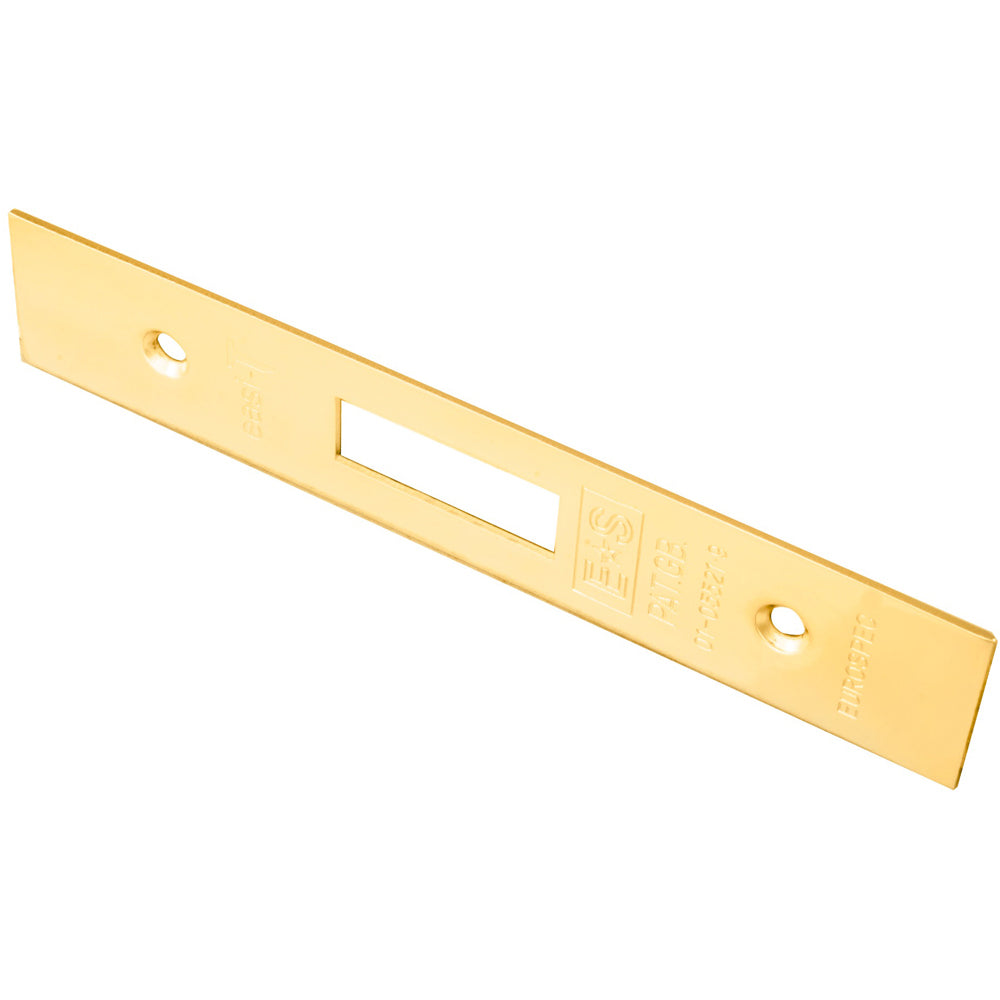 Door Frame Forend Strike and Fixing Pack - for Deadlocks - Brass PVD S ...