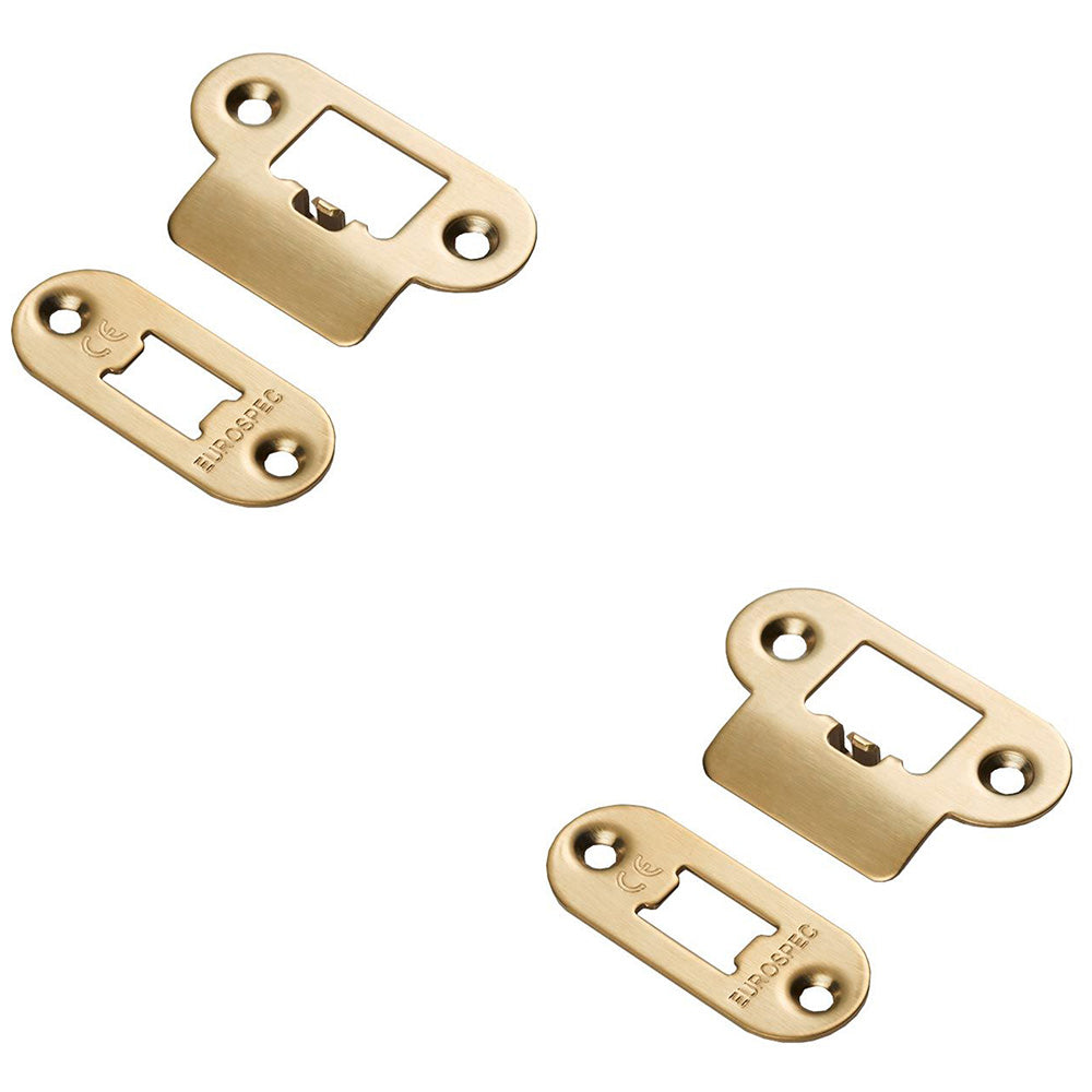2 PACK - Forend Strike and Fixing Pack Setfor HEAVY DUTY Tubular Latch ...