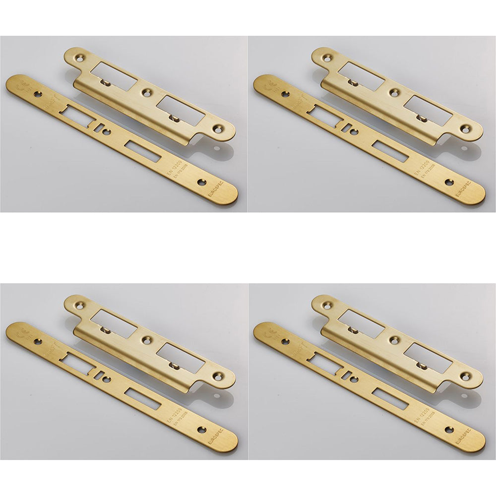 4 PACK - DIN Escape Lock Door Frame Forend Strike & Fixing Pack Set- B ...