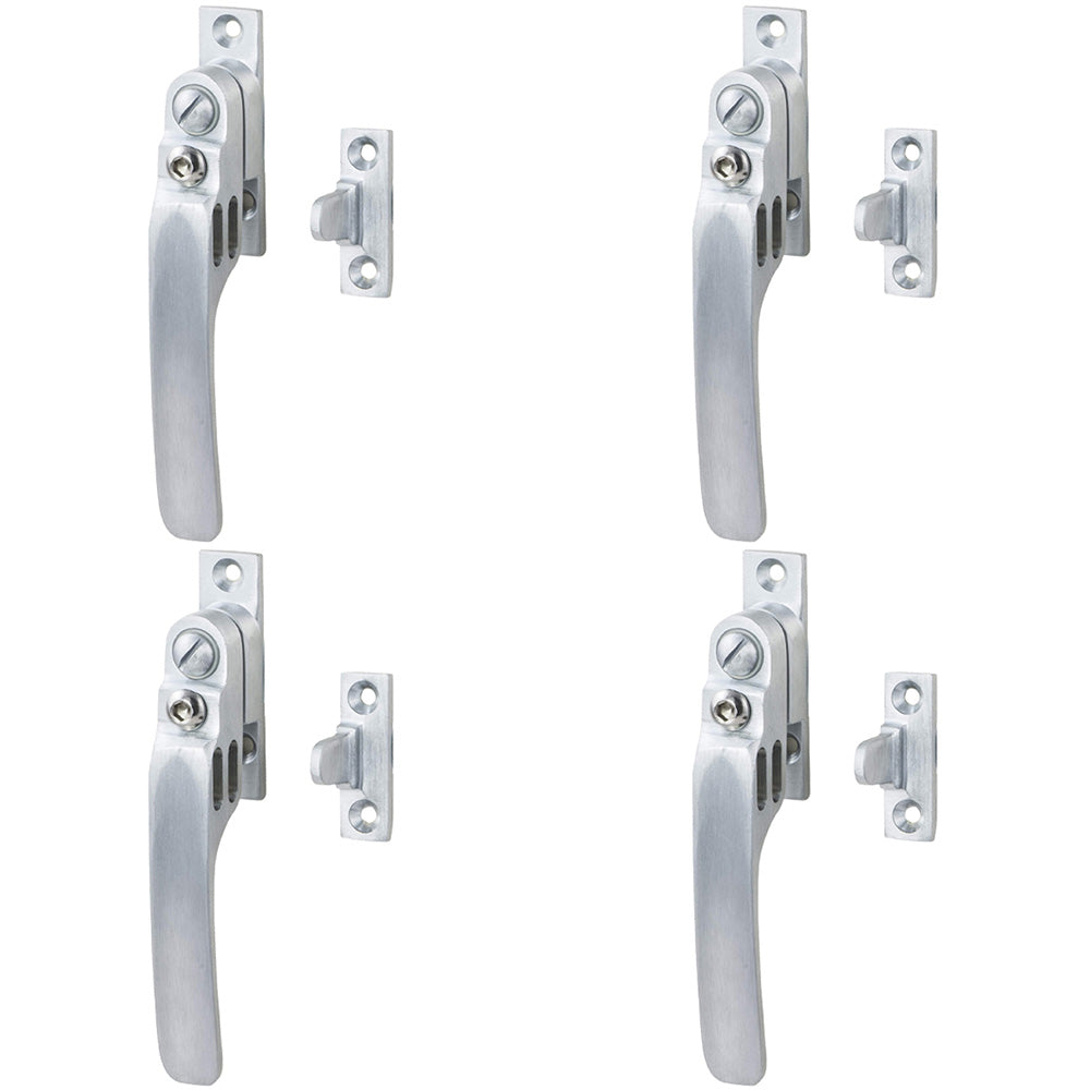 4 PACK - Locking Casement Window Fastener Handle with Night Vent 16 x ...