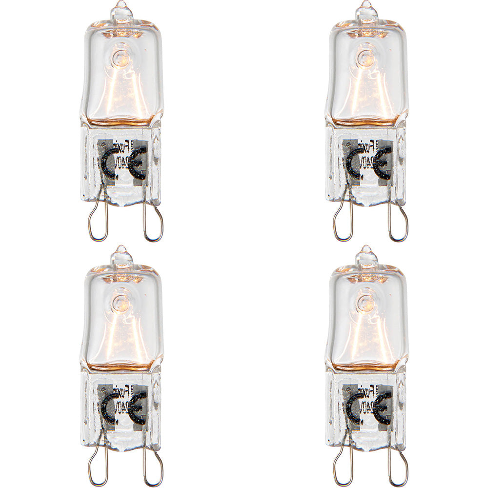 4 PACK Clear Glass 28W G9 clear capsule Light Bulb - Dimmable Warm Whi ...