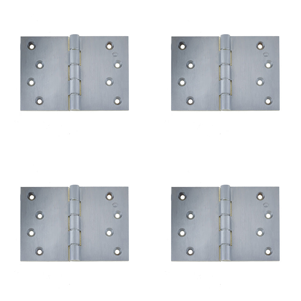 4 PACK High-Quality Satin Chrome Projection Hinge 102x151x3.5mm for Sm ...