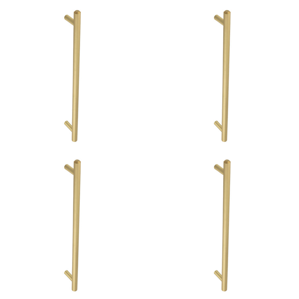 4 PACK Stylish Satin Brass Pull Handle 425mm for Modern Interiors - Do ...