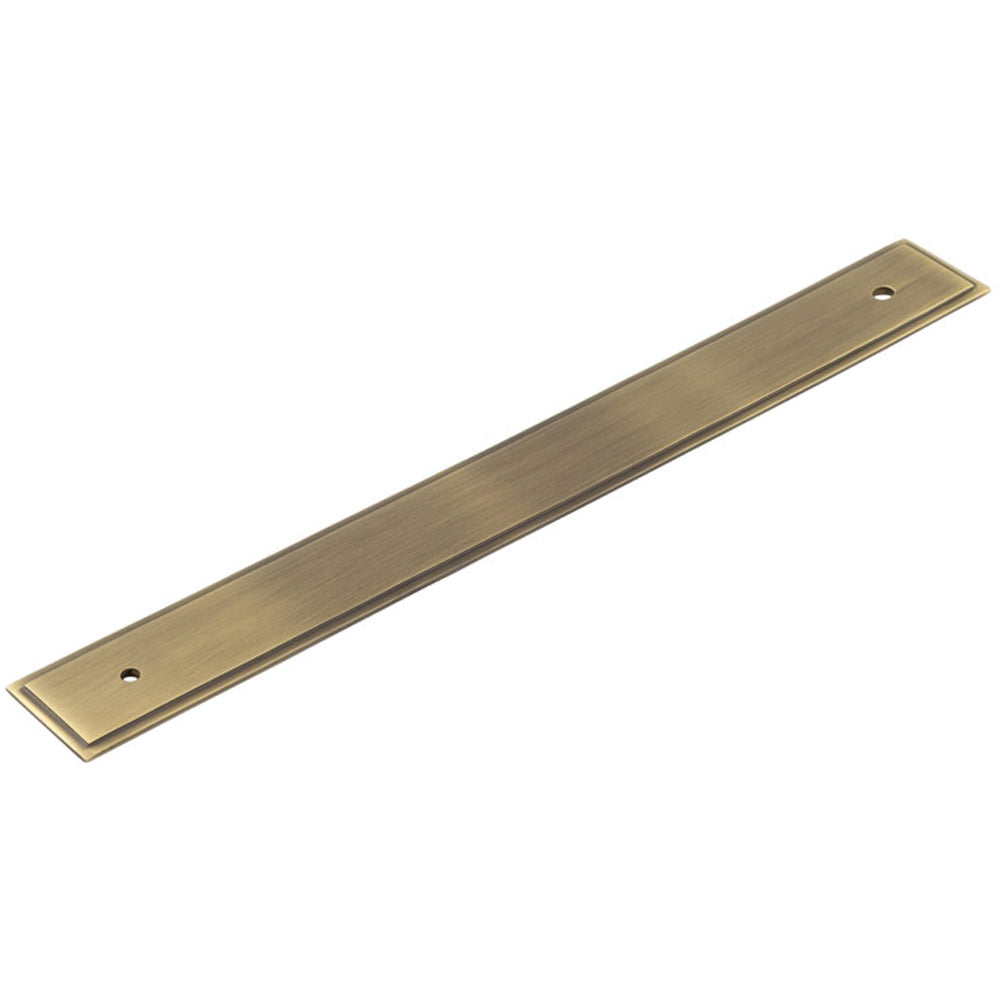 Antique Brass Backplate for Cabinet Handle 268x30mm - Elegant Hardware ...