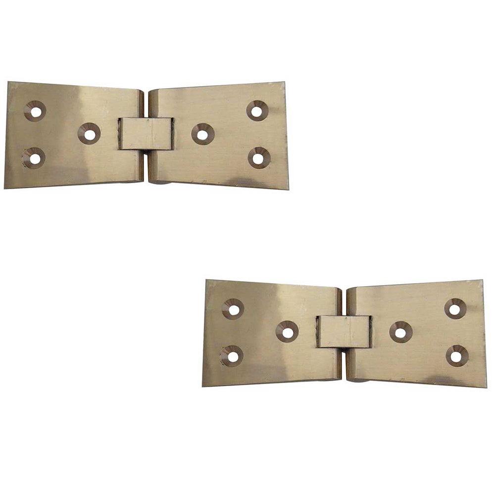 2 PACK Premium Polished Brass Counter Flap Hinge 99mm x 40mm for Durab ...