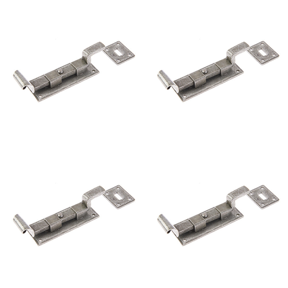 4 PACK High-Quality 102mm Pewter Necked Bolts for Security - Door Bolt ...