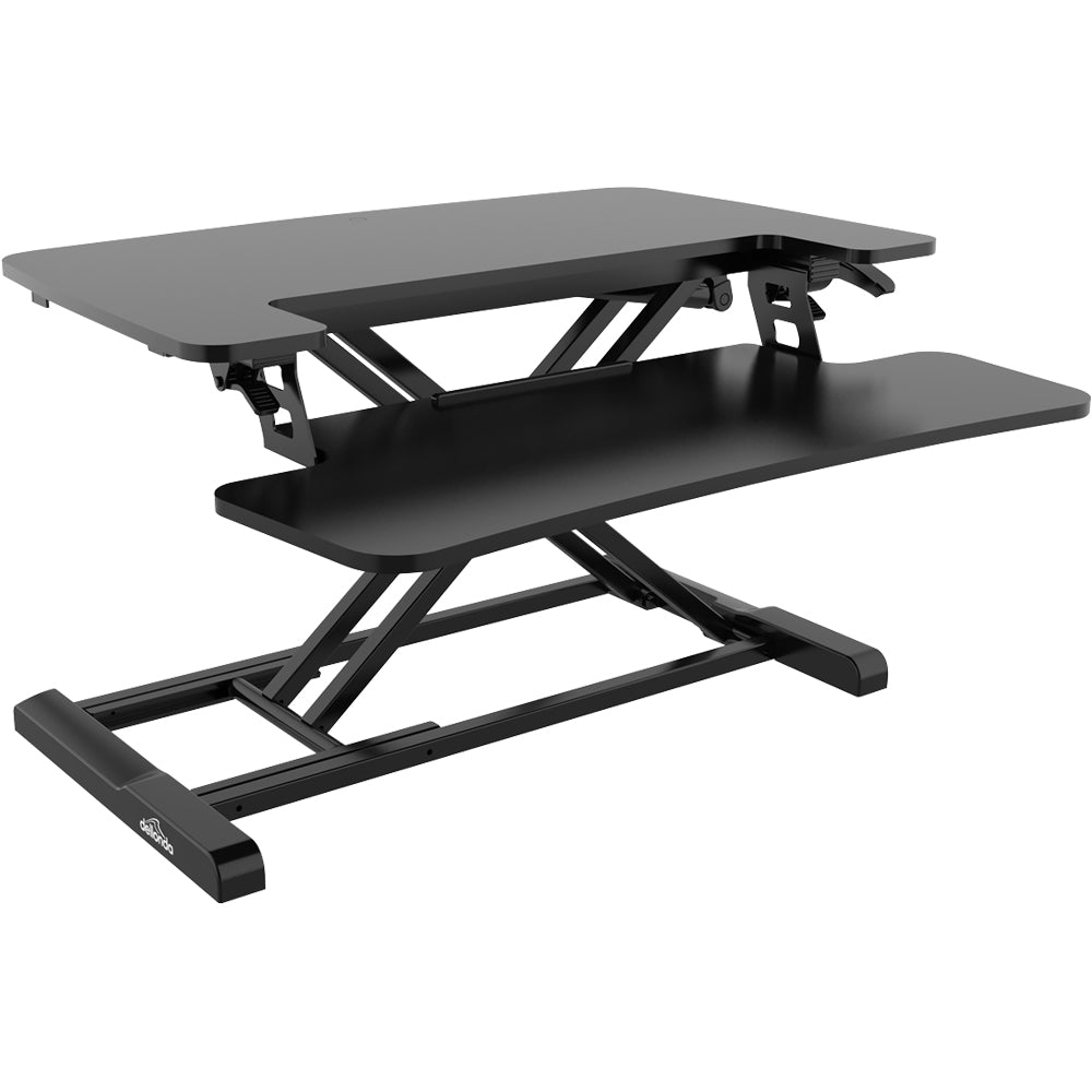 71cm Height Adjustable Sit & Stand Work Desk - 50cm Max Height - Monit ...