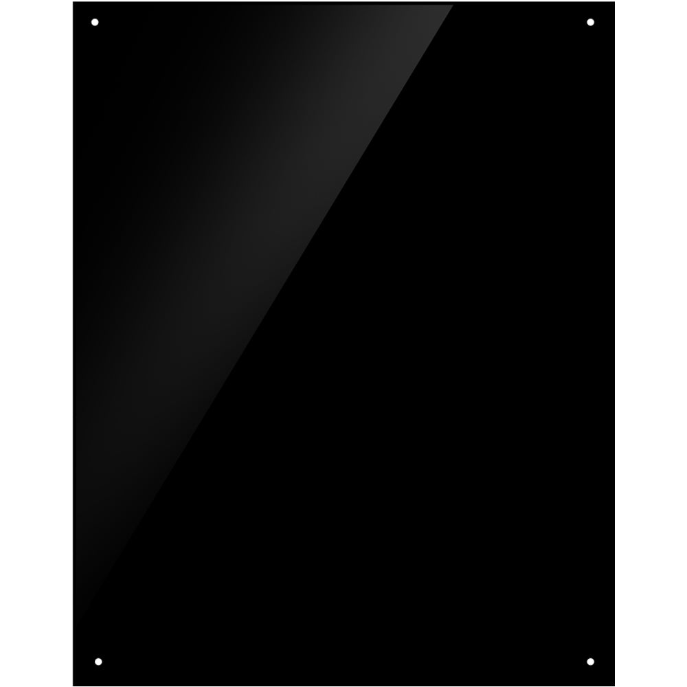60cm x 75cm Black Glass Splashback - Kitchen Extractor Fans Hobs Wall ...