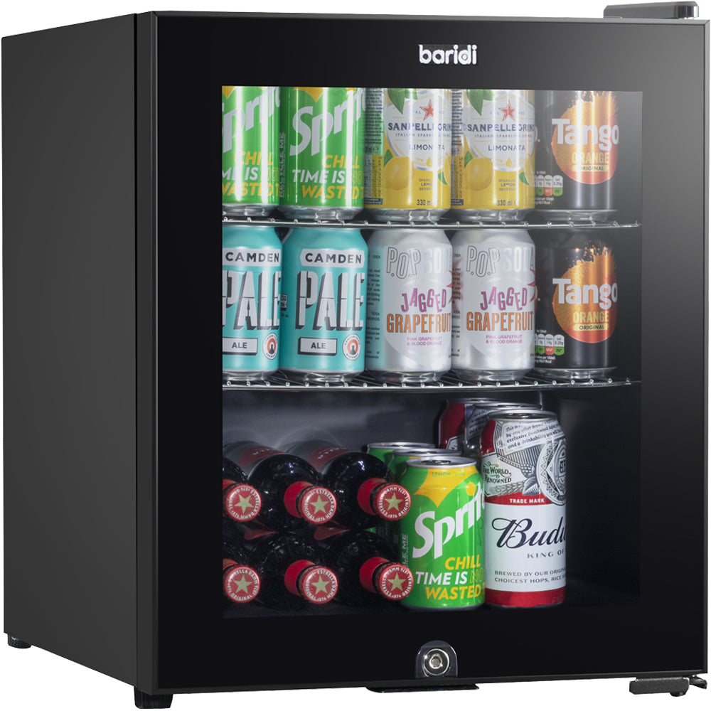 50L Tabletop Beer & Drinks Mini Fridge - 64x 330ml Cans Worktop Cooler ...