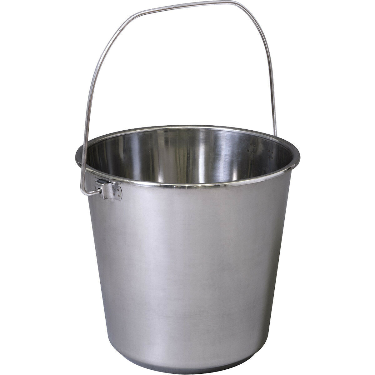Heavy Duty 12 Litre Stainless Steel Mop Bucket - Carry Handle - Large ...