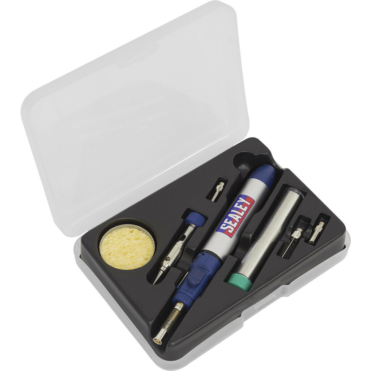 7pc Mini Butane Soldering Blow Torch Set - Adjustable Tips & Stand - 1 ...