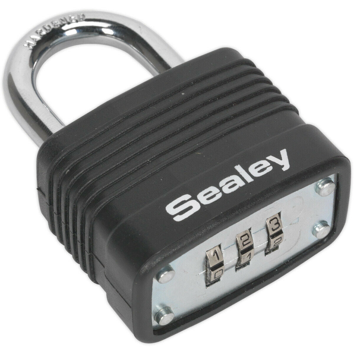 40mm STEEL BODY Padlock 6.5mm Hardened Shackle - 3 Digit Rotary Combin ...