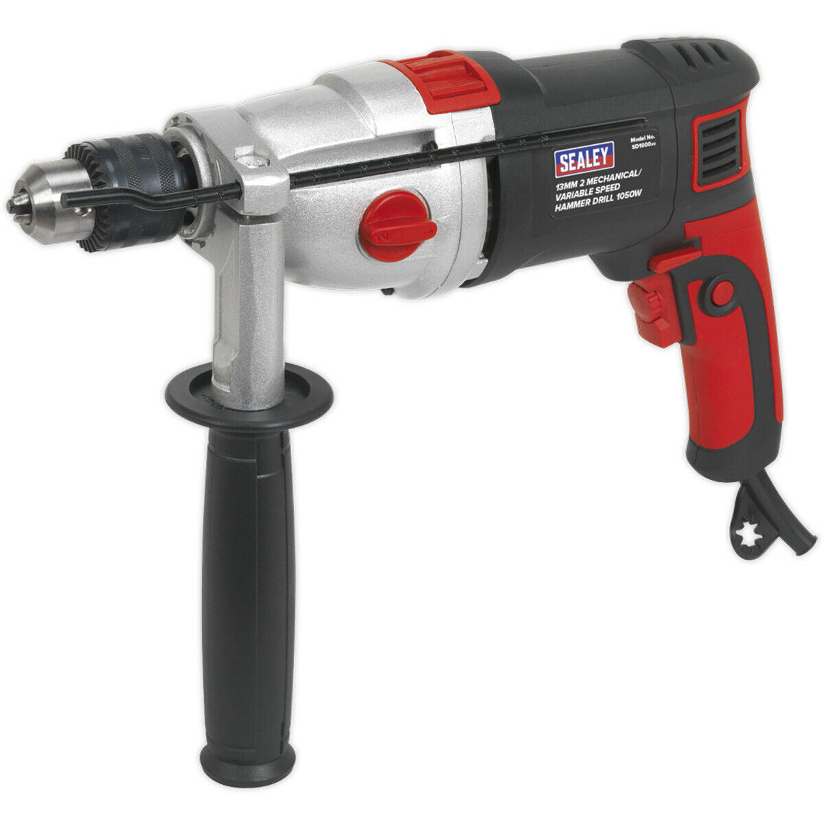 1050W Heavy Duty Hammer Drill - 13mm Chuck - Variable Speed Mechanical ...