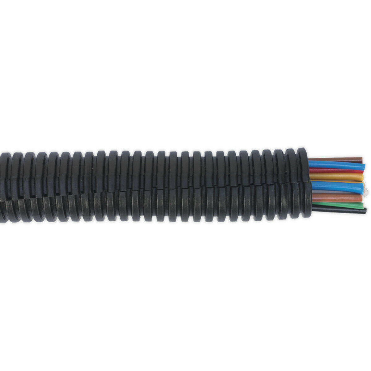 Split Convoluted Cable Sleeving - 10 Metres - 17-21mm Diameter - Flexi ...
