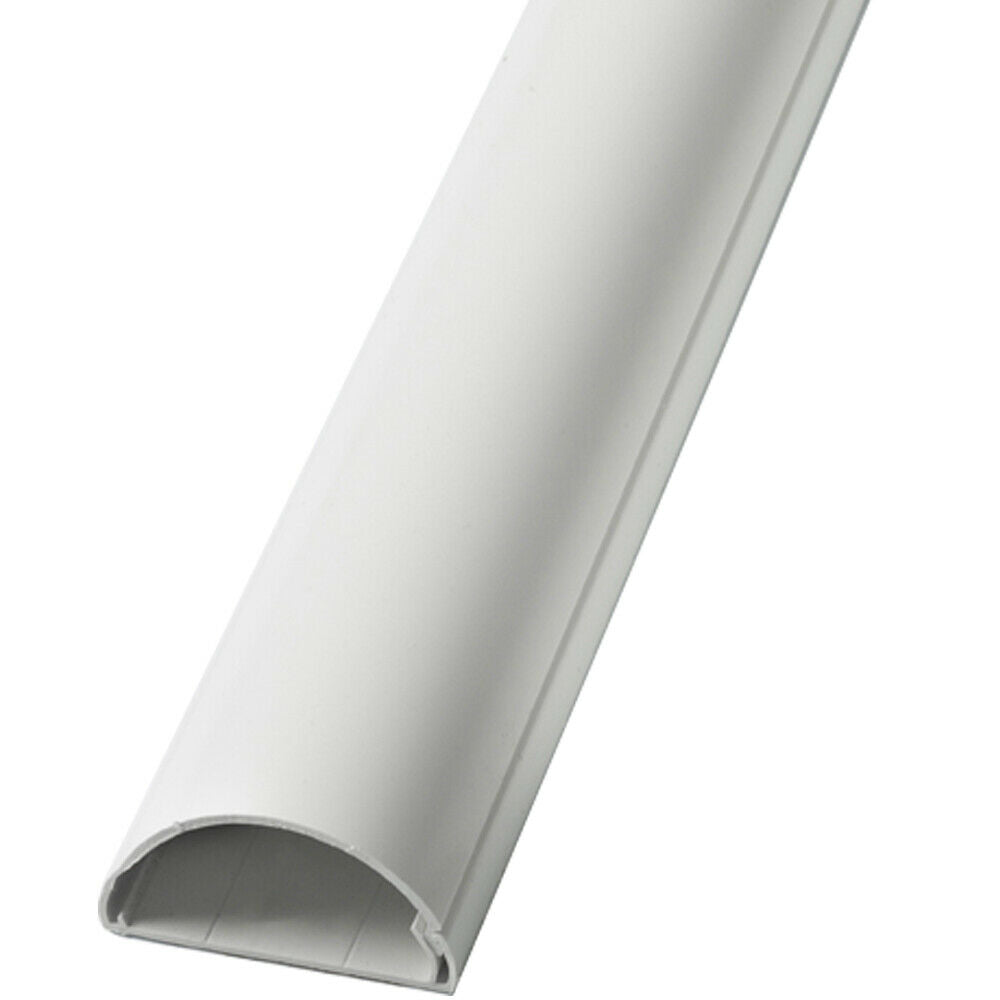 25cm 20mm x 10mm White Coaxial Cable Trunking Conduit Cover AV TV Ethe ...