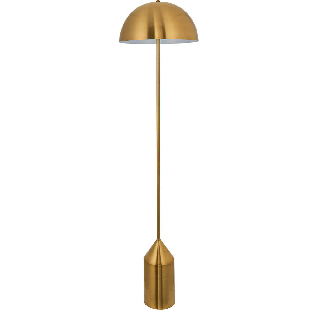 1.5m Modern Floor Lamp Antique Brass Dome Shade Free Standing Living R ...