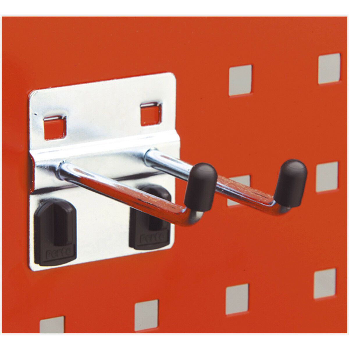 5 PACK - 6 x 50mm Double Tool Storage Hook & Vertical End - Square PER ...