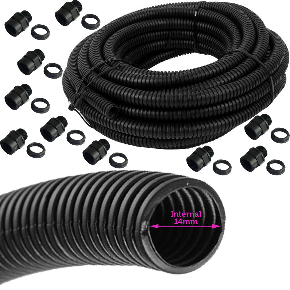 10m 20mm Outdoor External Cable Conduit Flexible Enclosure — LoopsDirect