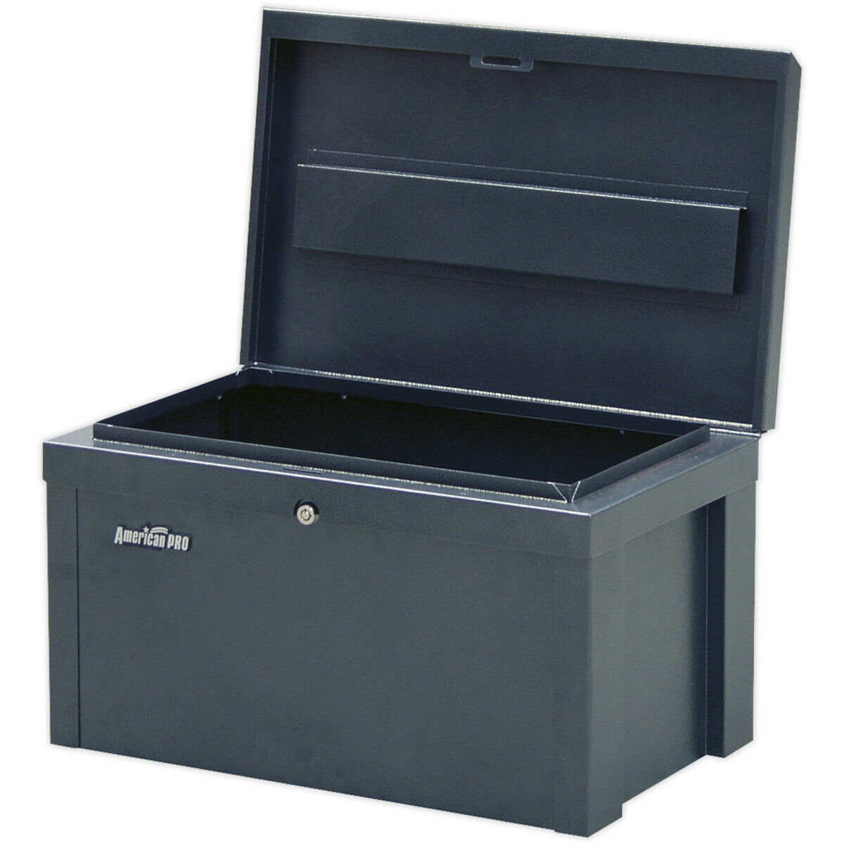 Steel Tool Storage Chest - 565 x 350 x 320mm - Locking Site Storage Bo ...