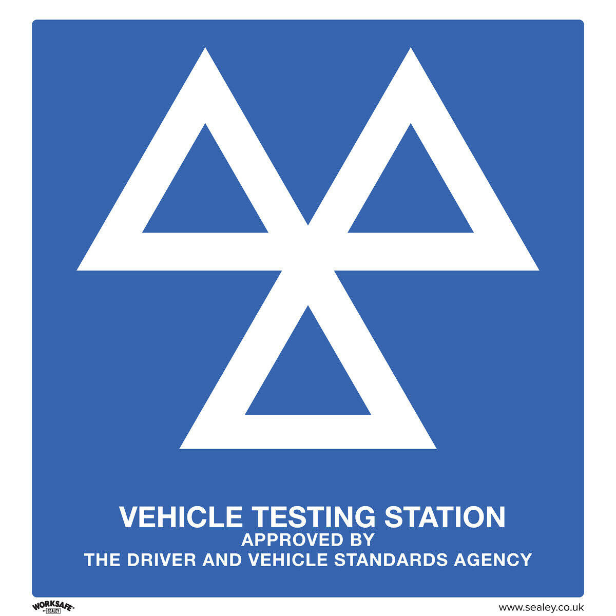 1x MOT TESTING STATION Safety Sign - Rigid Plastic 600 x 625mm Warning ...