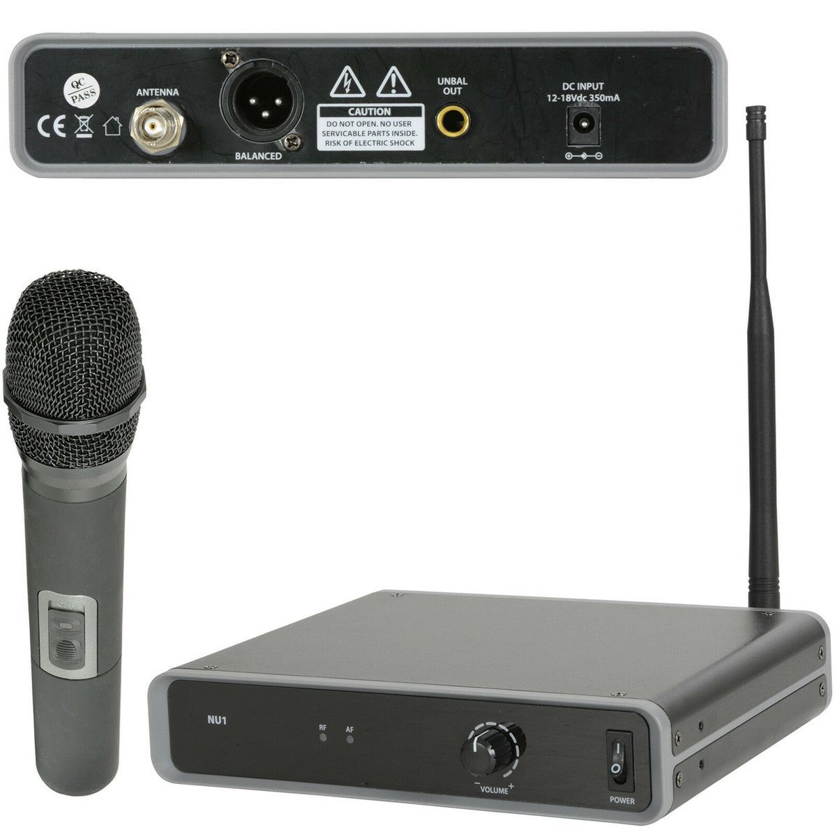 60m Wireless Microphone Receiver System UHF Handheld Dynamic Karaoke T ...