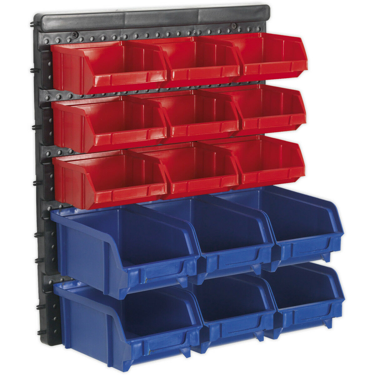15 Tray / Bin Wall Mounted Parts Storage Rack - Garage & Warehouse Pic ...