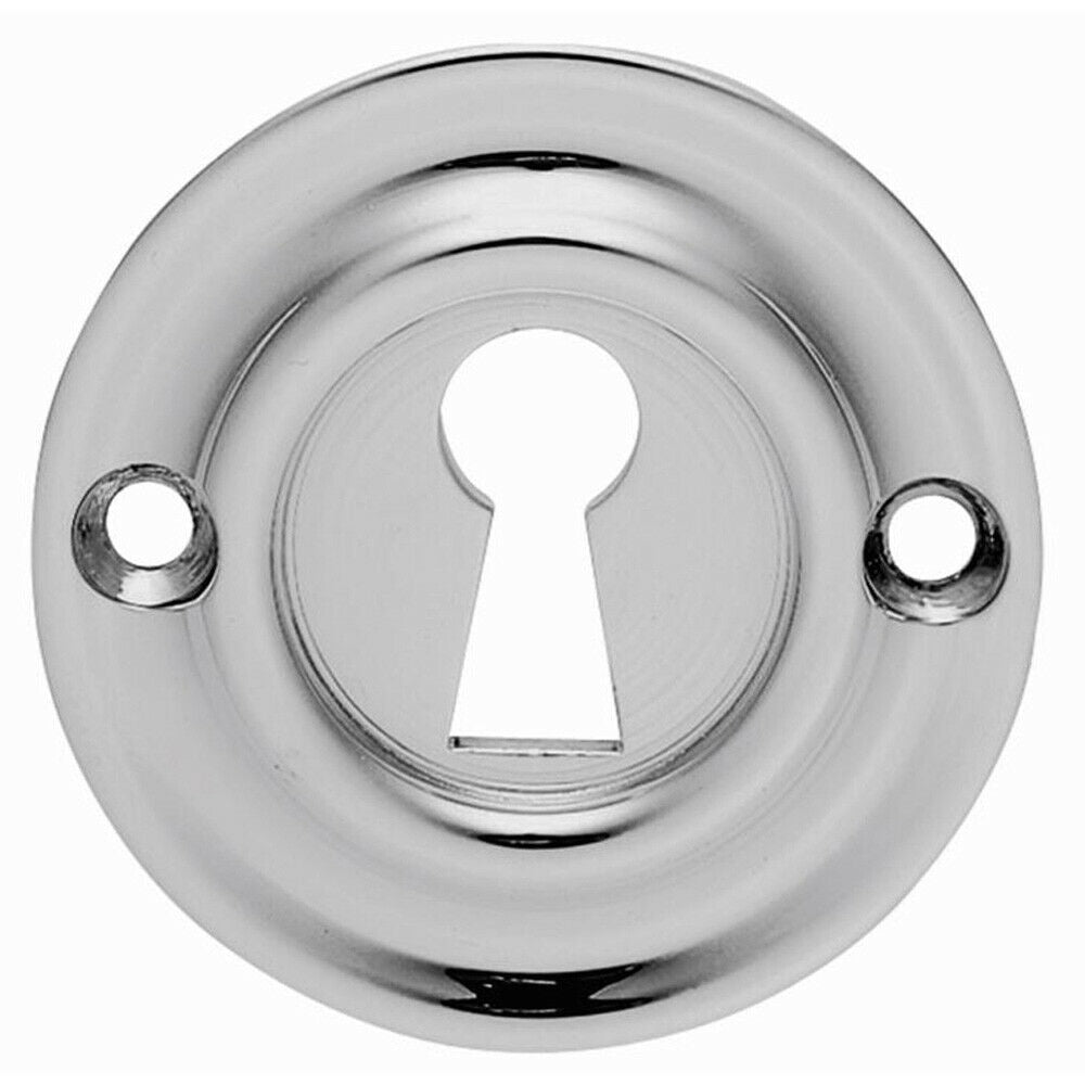 42mm Standard Keyhole Profile Escutcheon Rounded Ridge Polished Chrome ...