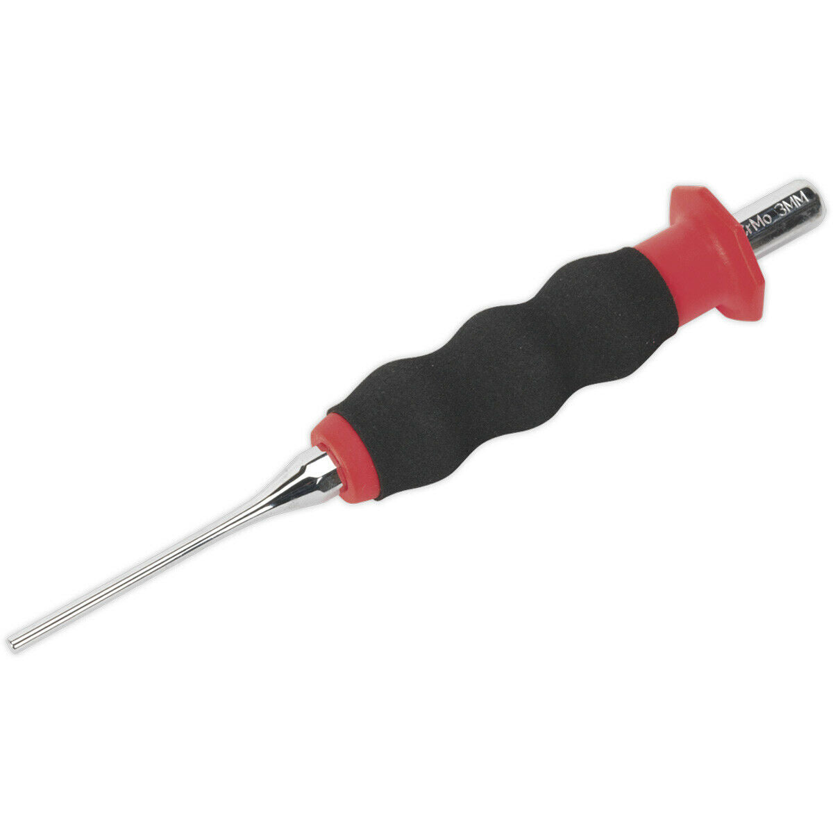 3mm Sheathed Parallel Pin Punch - Contoured Foam Grip - Chrome Molybde ...