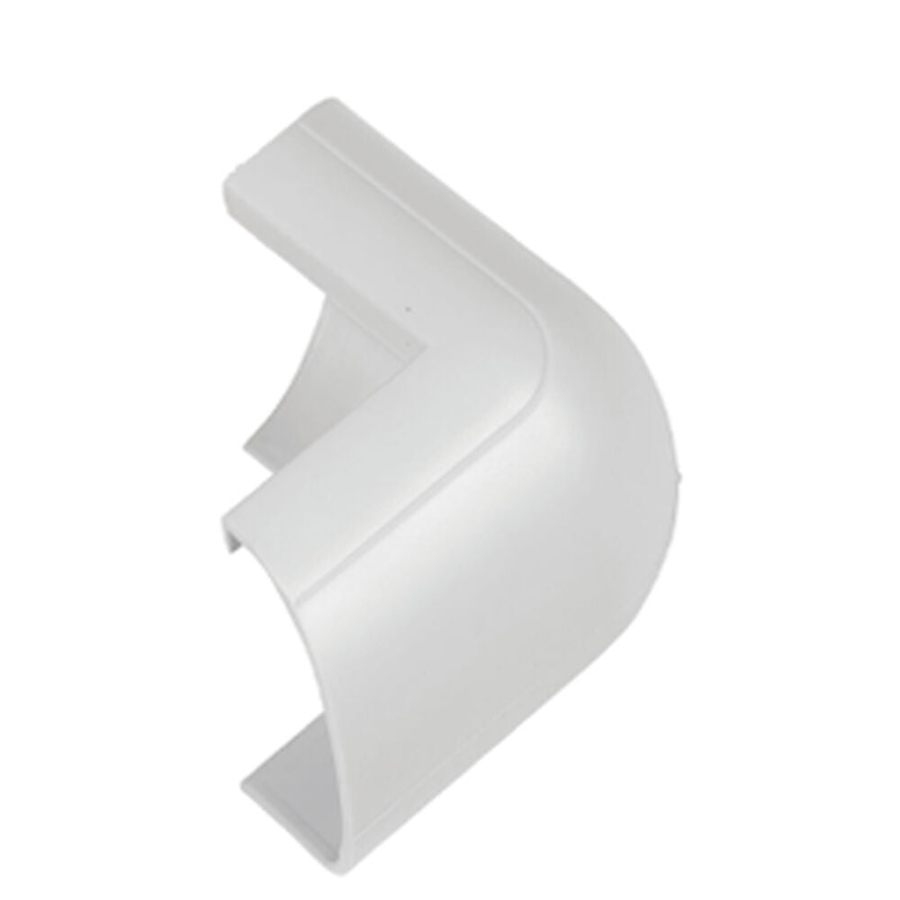 20mm x 10mm White Clip Over External Bend Trunking Adapter 90 Degree C ...