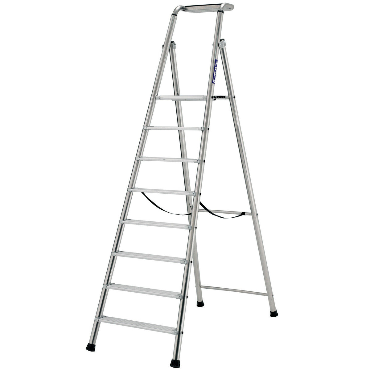 1.9m MAX STABILITY Platform Step Ladders - 8 Tread Anti-Slip Aluminium ...