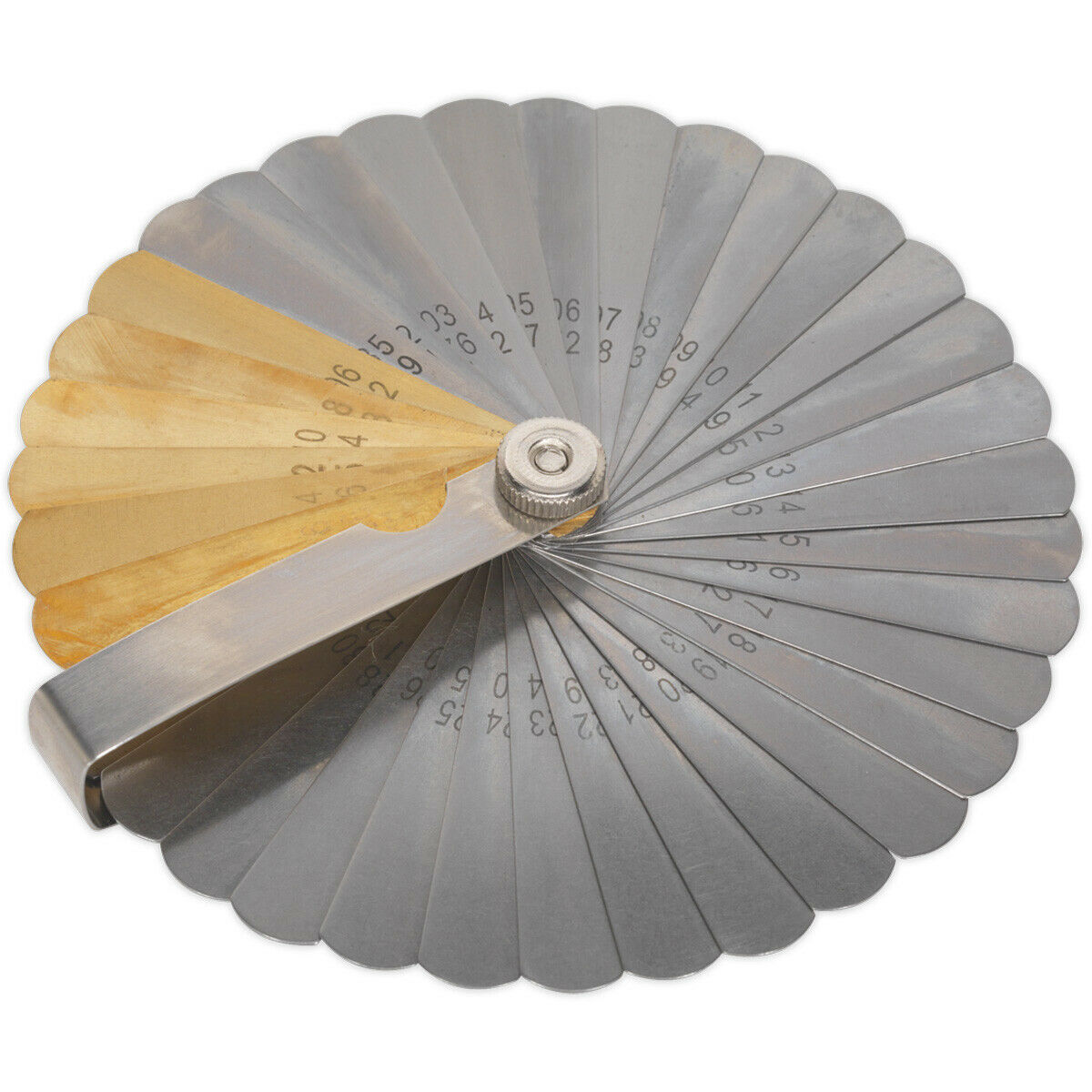 36 Blade Feeler Gauge - Steel & Brass Combo - 75 x 13mm Blades - Dual ...