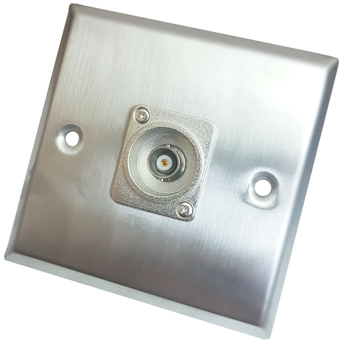 Brushed Steel BNC Female Socket Wall Face Plate Outlet CCTV Camera DVR ...