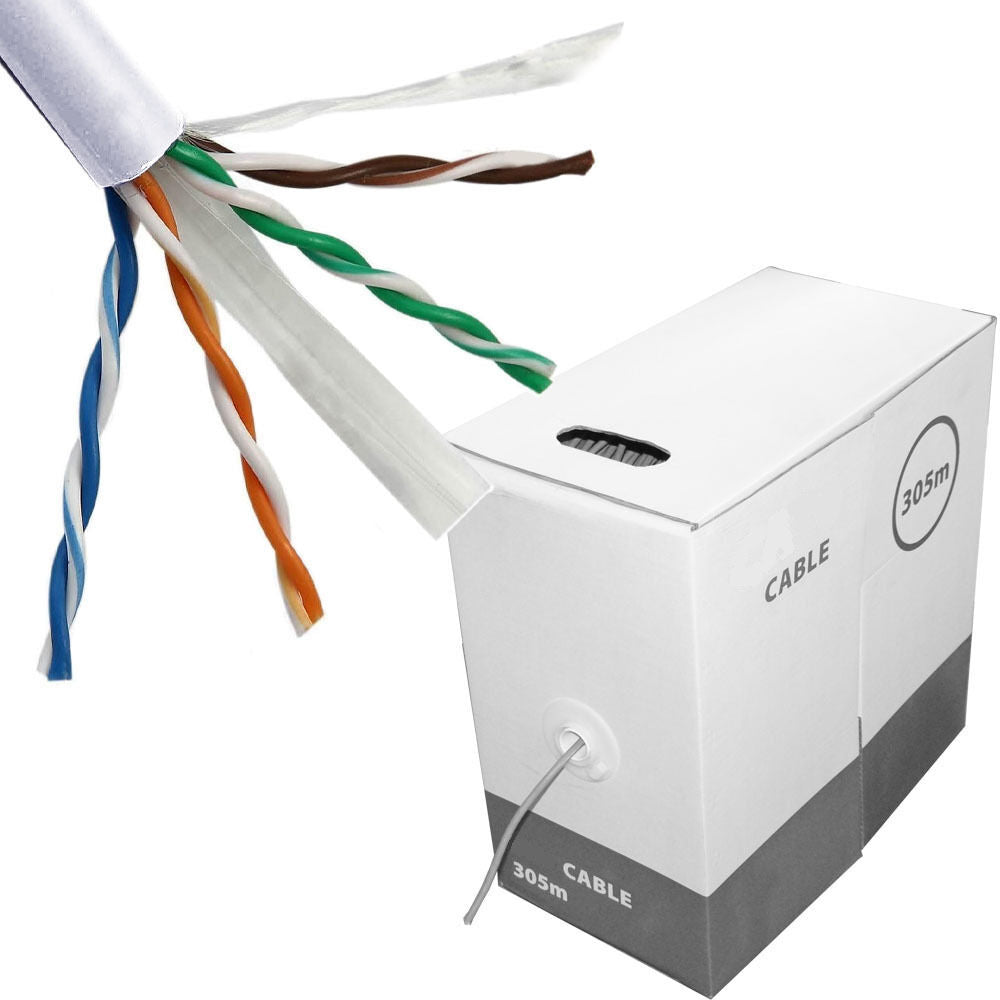 CAT6A Copper Network Cable Reel Box 10GBASE T Ethernet Drum LAN UTP RJ ...