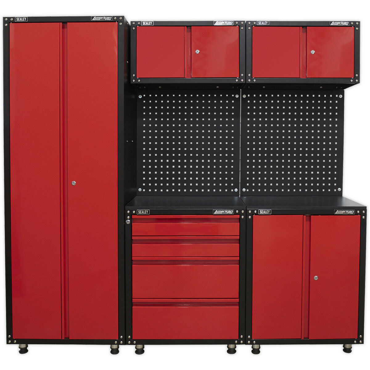 Premium 2m Modular Garage Storage System - Heavy Duty - Workshop Cabin ...