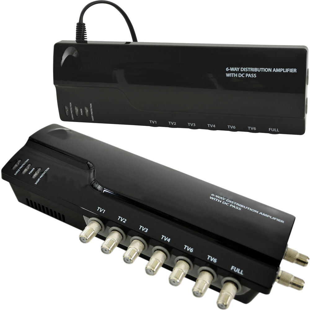 6 Way TV Aerial Distribution Amplifier 4G Amp Splitter Booster F type ...