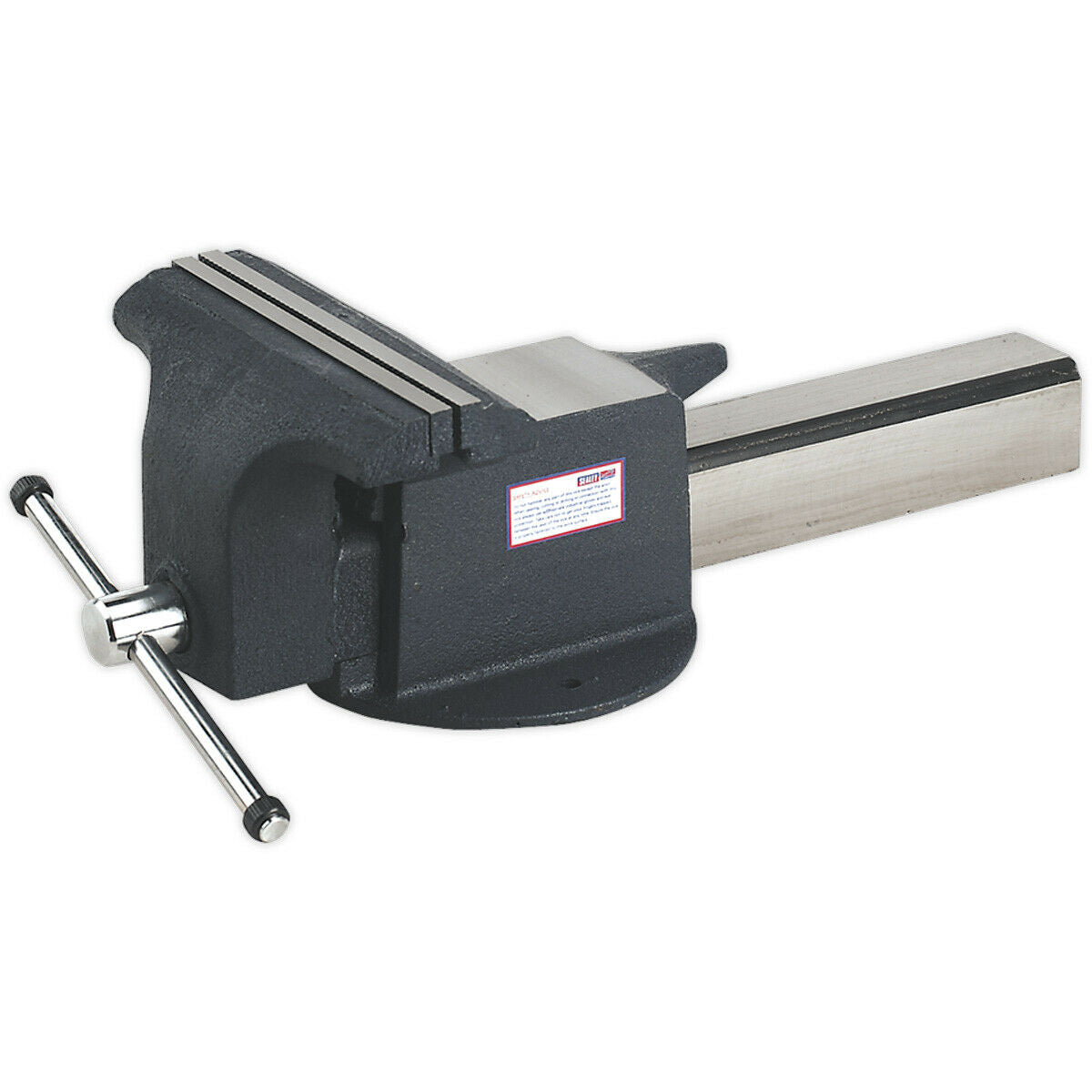 Heavy-Duty Bench Mounted Steel Vice - 250mm Jaw Width - Built In Anvil ...