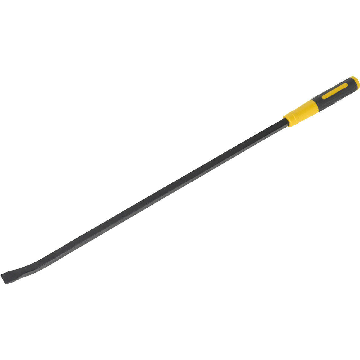 900mm Heavy Duty 25° Pry Bar with Hammer Caps - Hardened Steel Shaft ...