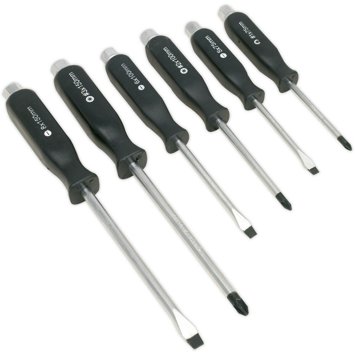 6 PACK Hammer Through Screwdriver Set - Hardened Steel Hammer Strike C ...