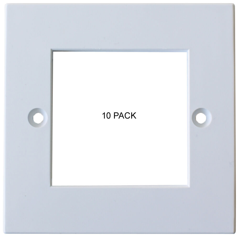 10 PACK Double 2x Gang EURO MODULE Modular Wall Face Plate Frame Tidy ...