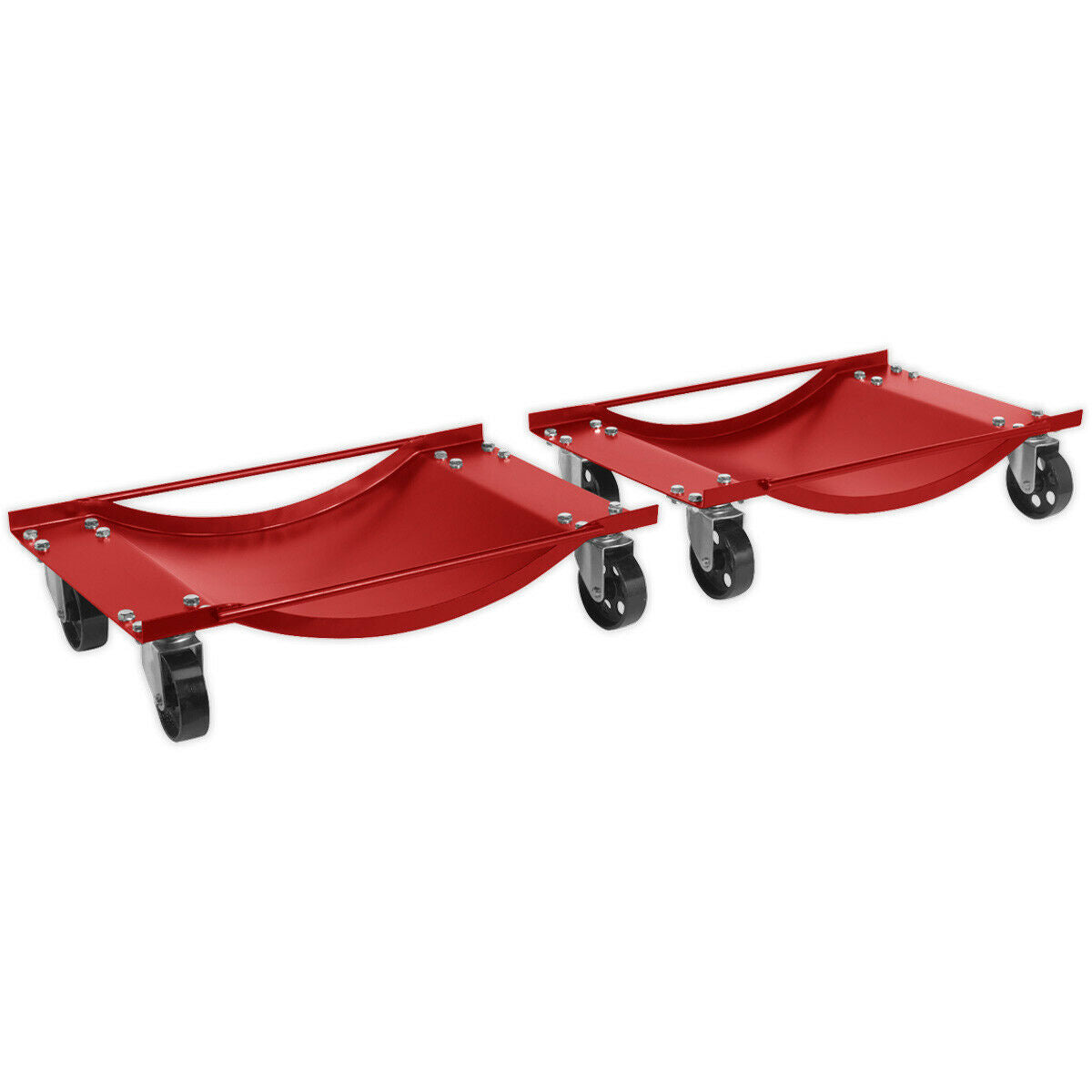 PAIR Steel Wheel Dolly Set - 454kg Capacity Per Dolly - 4 x 90mm Metal ...