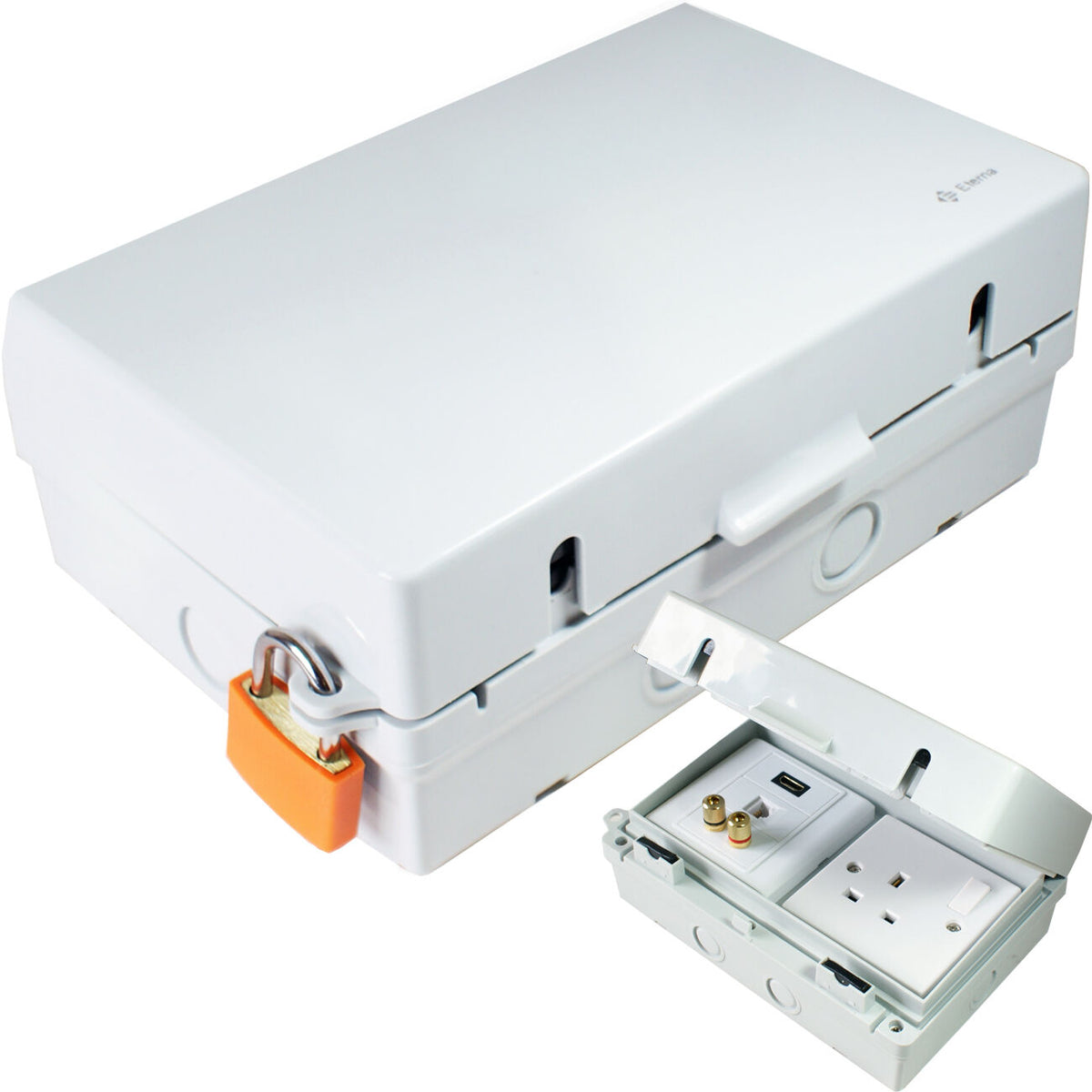 Dual Double Waterproof Outdoor External Back Box TV Module Gang Wall P ...